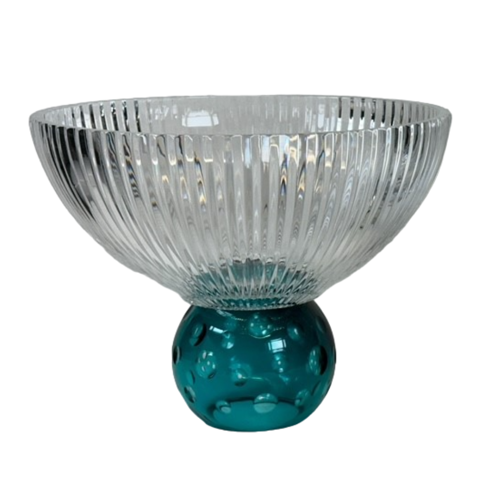 Bowl Line Turquesa by Cristal de Paris – Topacio